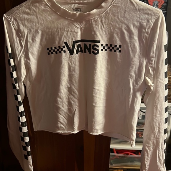 Vans | Tops | Vans Womans Long Sleeve Crop Top | Poshmark